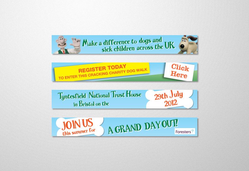 Wallace & Gromit's Children's Foundation Banner Advertising — GIANT